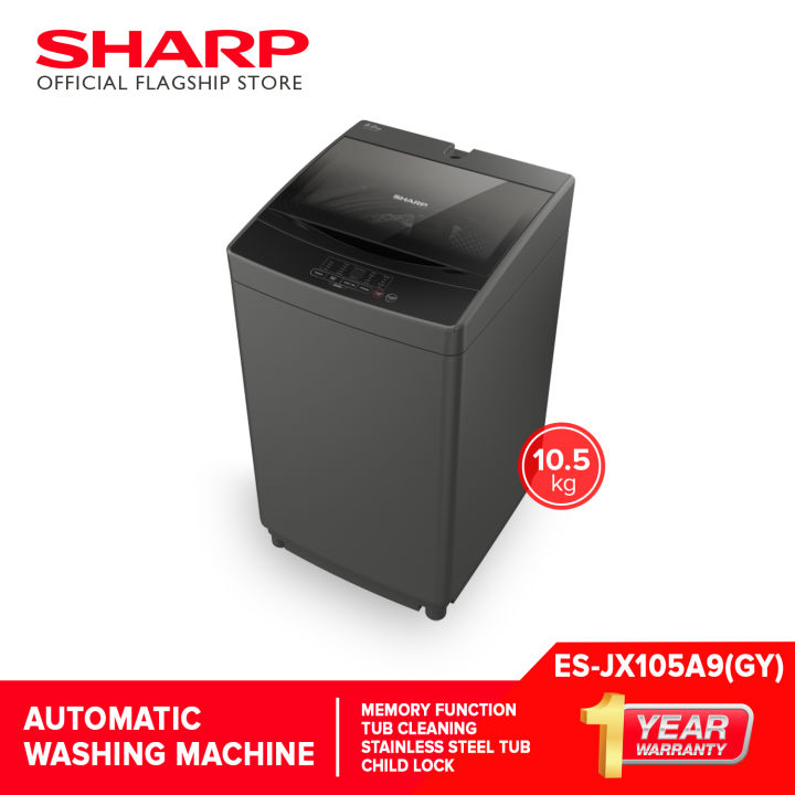 Sharp ES-JX105A9 10.5 Kg. Inverter Fully Automatic Washing Machine ...