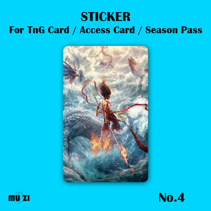 Ne Zha TnG Card STICKER NFC STICKER Waterproof Thick Hard Material Ne ...