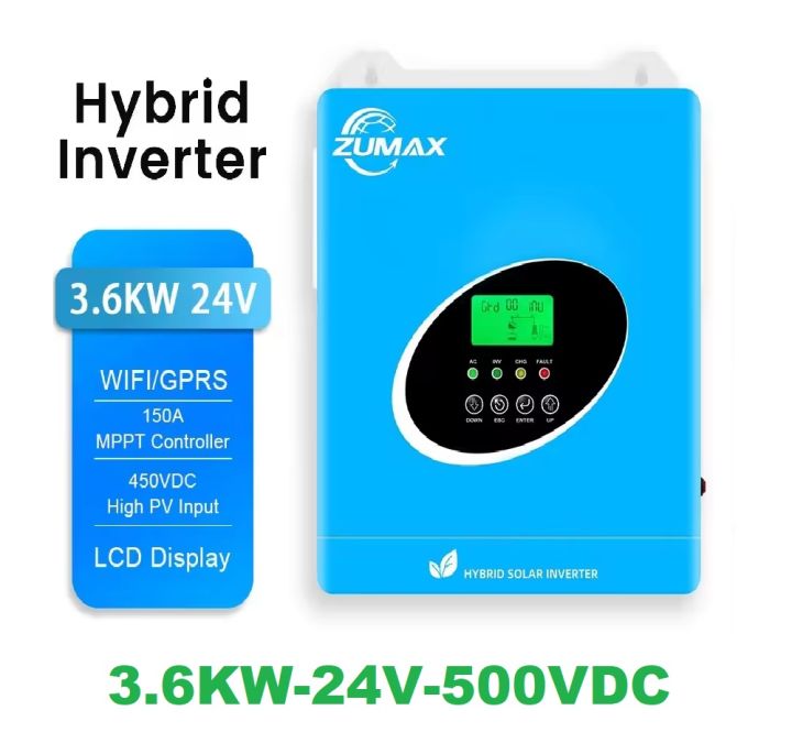 Inverter hybrid Zumax Biến tần năng lượng mặt trời-24V 3.6KW- 500VDC ...