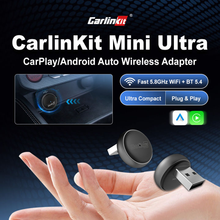 CarlinKit 5.0 Mini Ultra 3 แบบมีสายไร้สาย CarPlay Android อะแดปเตอร์ ...