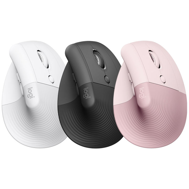 Logitech Lift ergonomic vertical mouse wireless Bluetooth quiet pink ...
