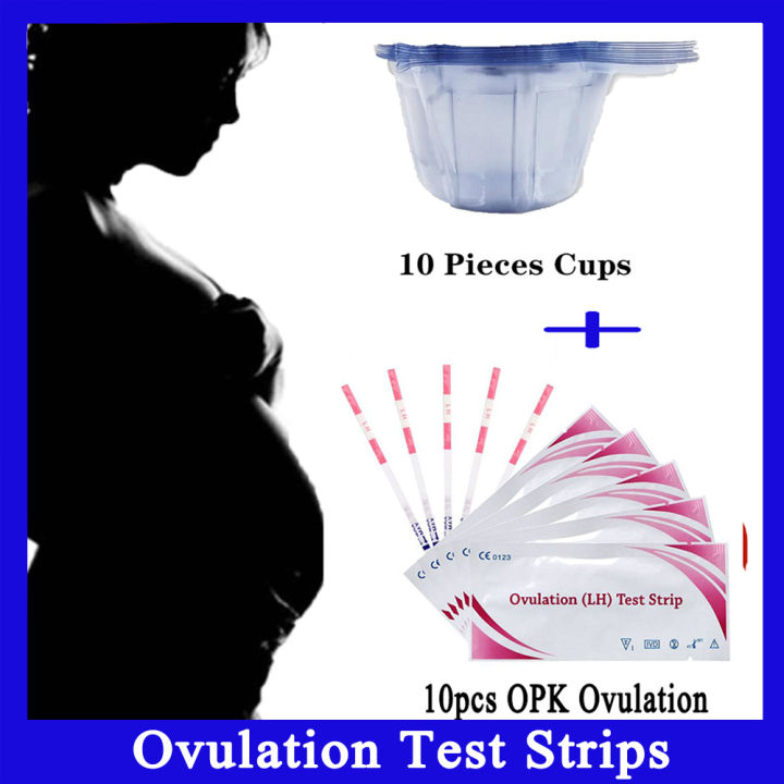 10pcs OPK Ovulation test Strips with 10pcs urine cup , Urine Pregnancy ...