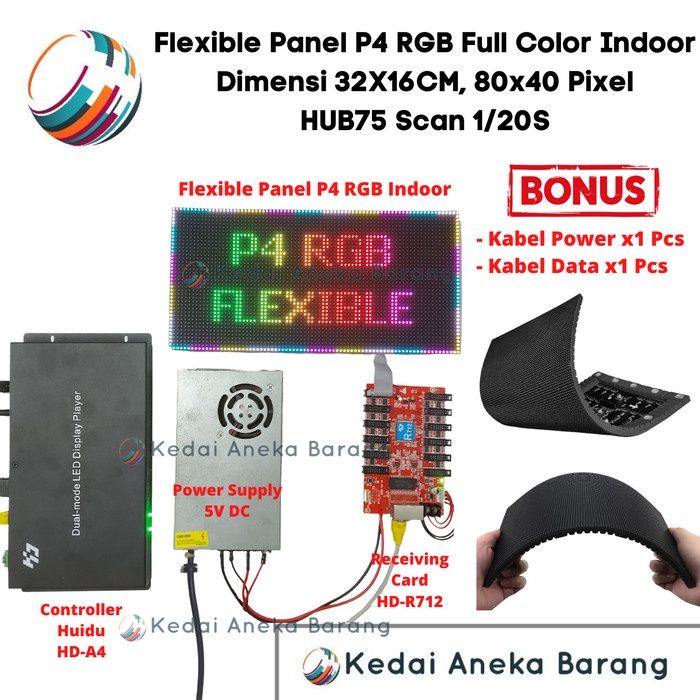 Flexible Fleksibel Panel Module Modul LED P4 Videotron SMD RGB Indoor ...