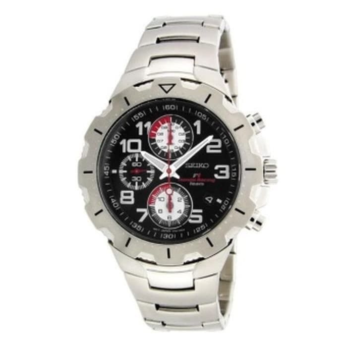 Seiko SND791P1 F1 Honda Racing Team Chronograph Black Dial Stainless ...