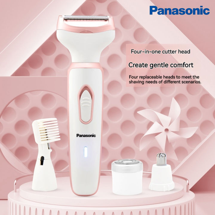 Panasonic Portable Electric Hair Shaver Washable Painless Hair Remover ...