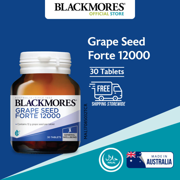 Blackmores Grape Seed Forte 12000mg 30s - Promote Youthful Looking Skin ...