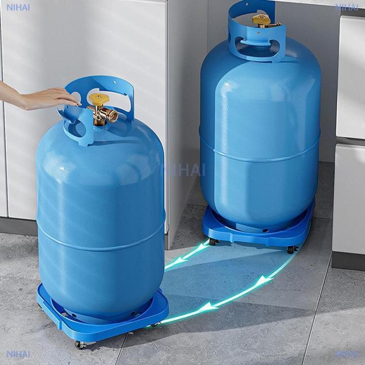 NIHAI Propane Tank Stand Gas Cylinder Base With Wheels Movable Holder ...