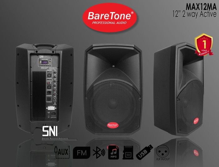 SPEAKER ACTIVE BARETONE MAX 12 MA MAX-12 MA MAX12MA 12 INCH AKTIF ...