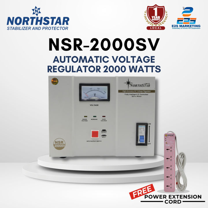 Northstar AVR Servo-Type Automatic Voltage Regulator 2000 Watts (Analog ...