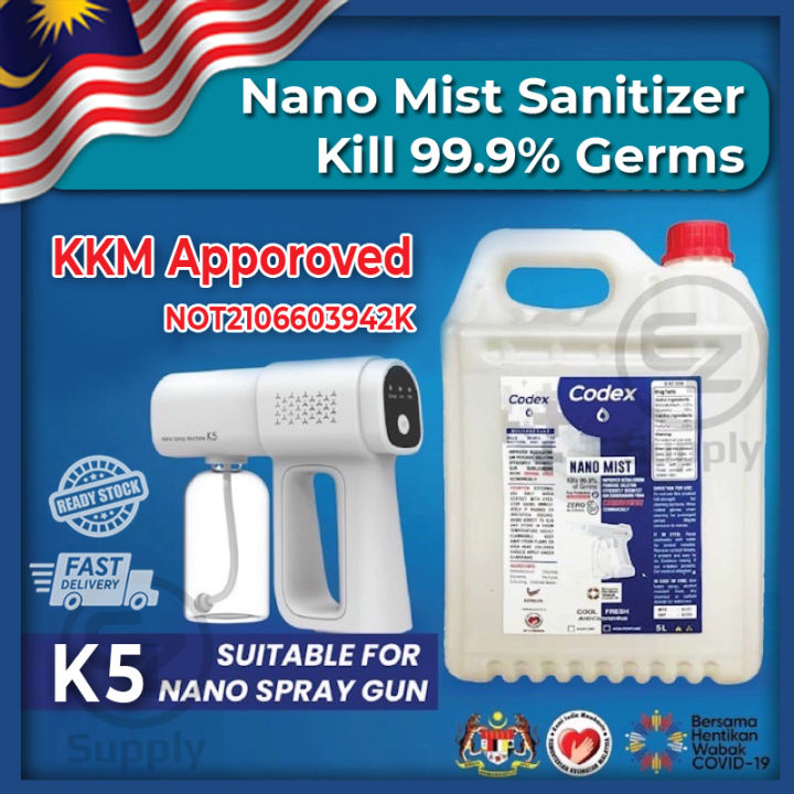 Disinfectant Sanitizer Spray 5L (Codex) For Nano Mist Spray Gun ...
