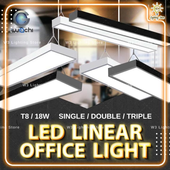 LED LINEAR OFFICE LIGHT T8 FITTING ONLY [SINGLE/ DOUBLE/ TRIPLE] | Lazada