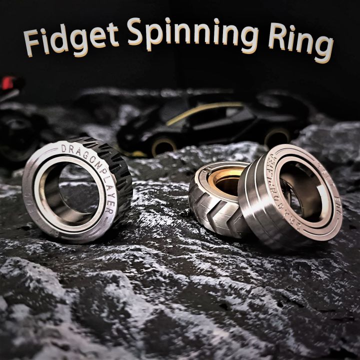 WGBEDC Fidget Ring Fidget Slider Metal Fidget Toys Stress Relief for ...
