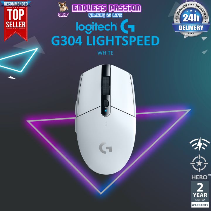 Logitech G304 LIGHTSPEED Wireless Gaming Mouse, Hero 12K Sensor, 12,000 ...