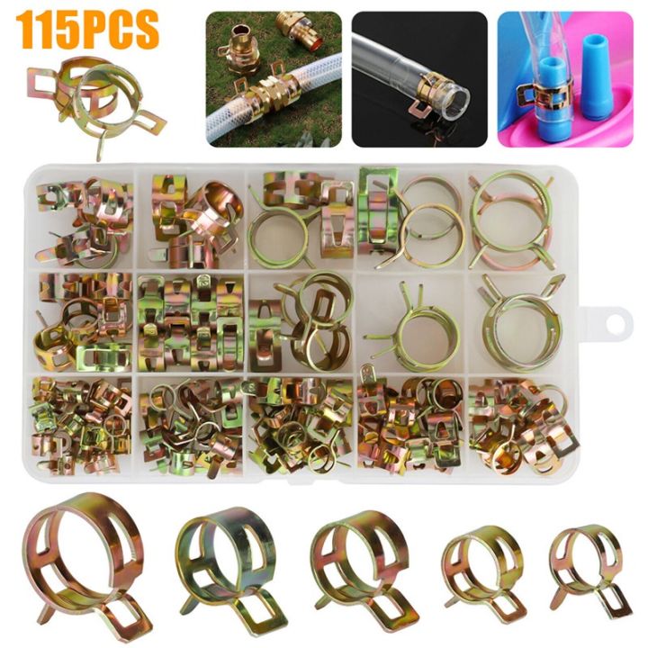 Klem Selang Klem Selang 115 Pcs Klip Pegas Paip Klip Klem Pipa Set Box ...