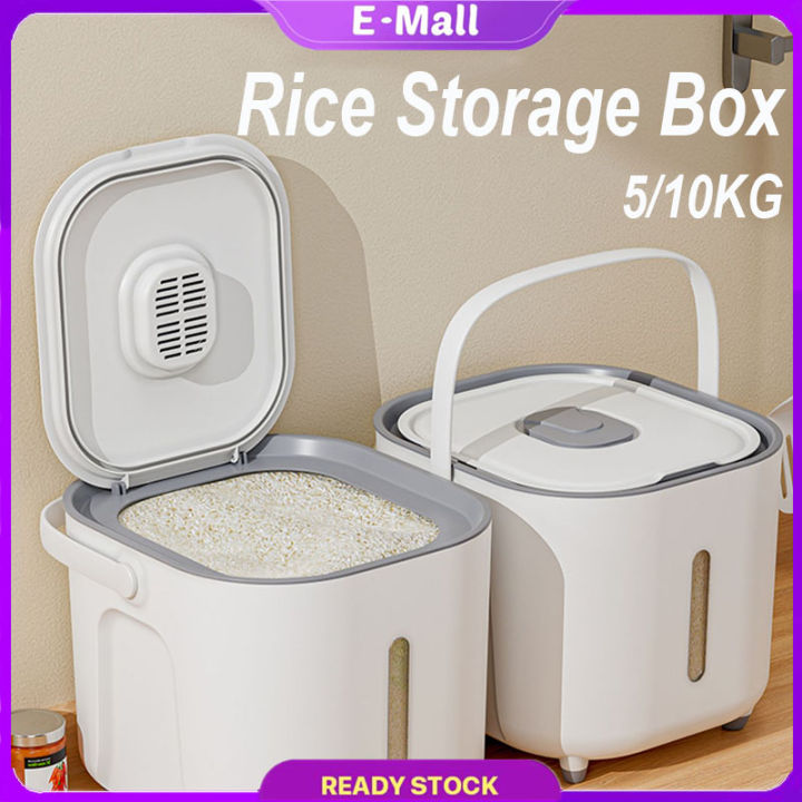 5KG/10KG Bekas Beras Kitchen Rice Storage Box Moisture-Proof Insect ...