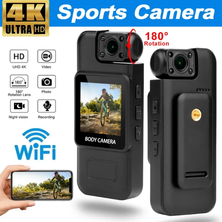 Ultra HD 4K WiFi Mini Camera Portable Digital Video Recorder Police ...