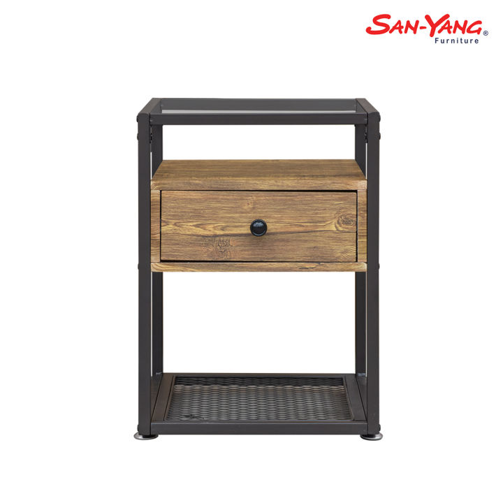 San-Yang Side Table 201008 Dark Walnut | Lazada PH