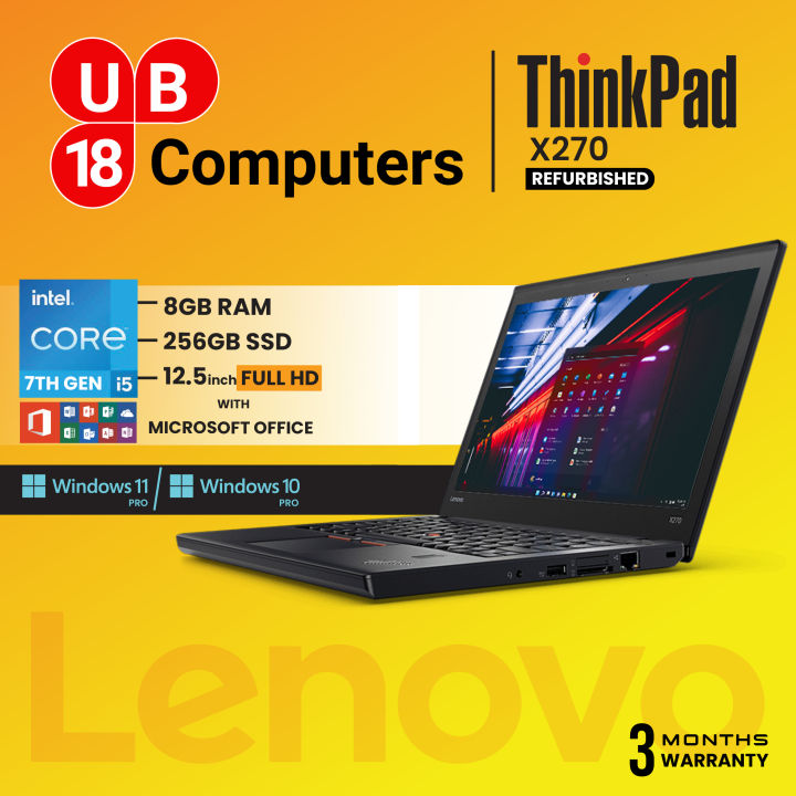 Lenovo ThinkPad X270 i7 7th Gen 16GB Ram, 512GB SSD , 12.5inch ...
