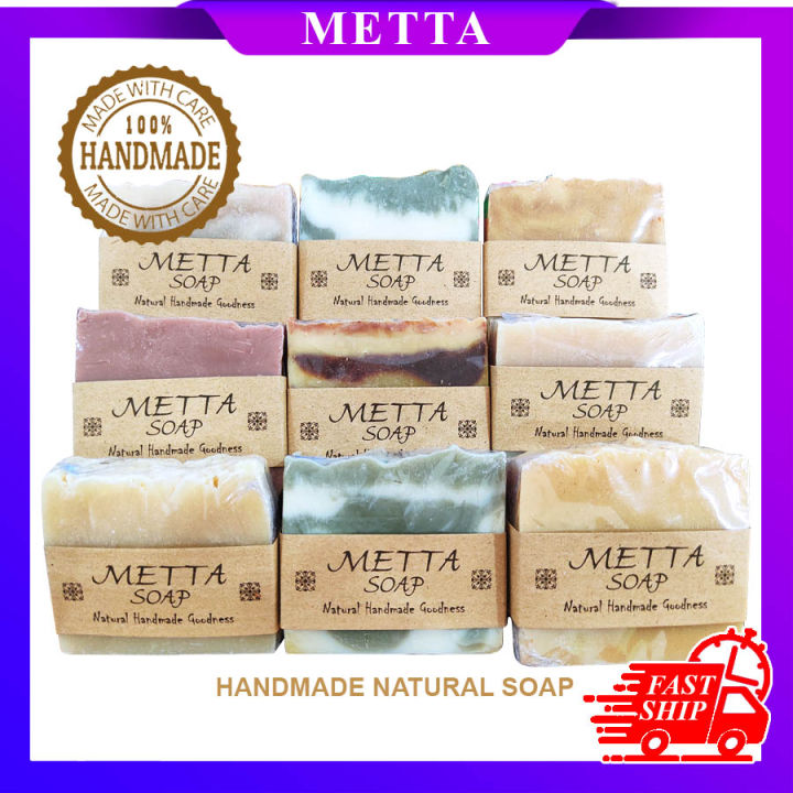 100% Handmade Natural Soap 100g +/- Bergamot, Lemongrass, Papaya, Goat ...
