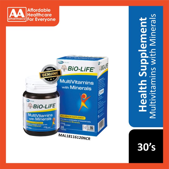 Bio-Life Multivitamins With Minerals Tablet 30's | Lazada