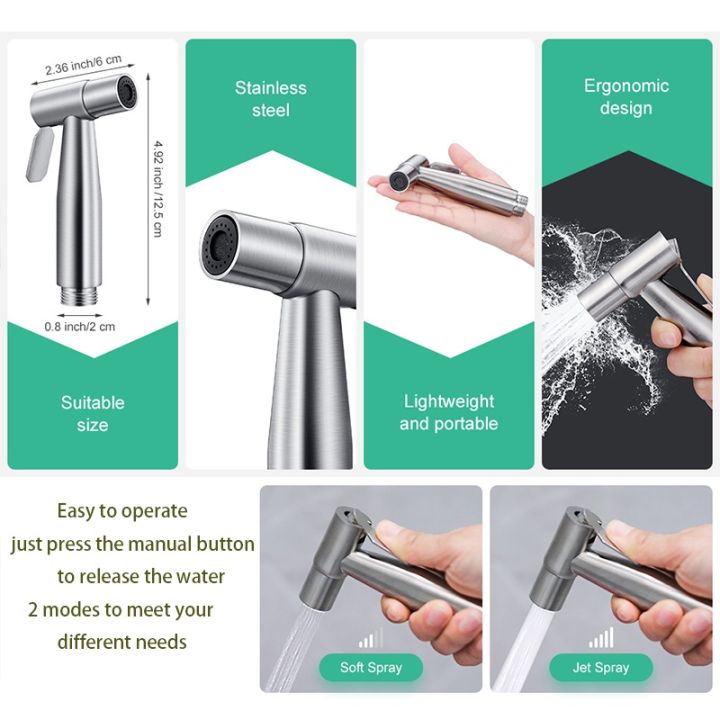 （all-powerful） Bidet Sprayer Set Stainless High Pressure Toilet Hose ...