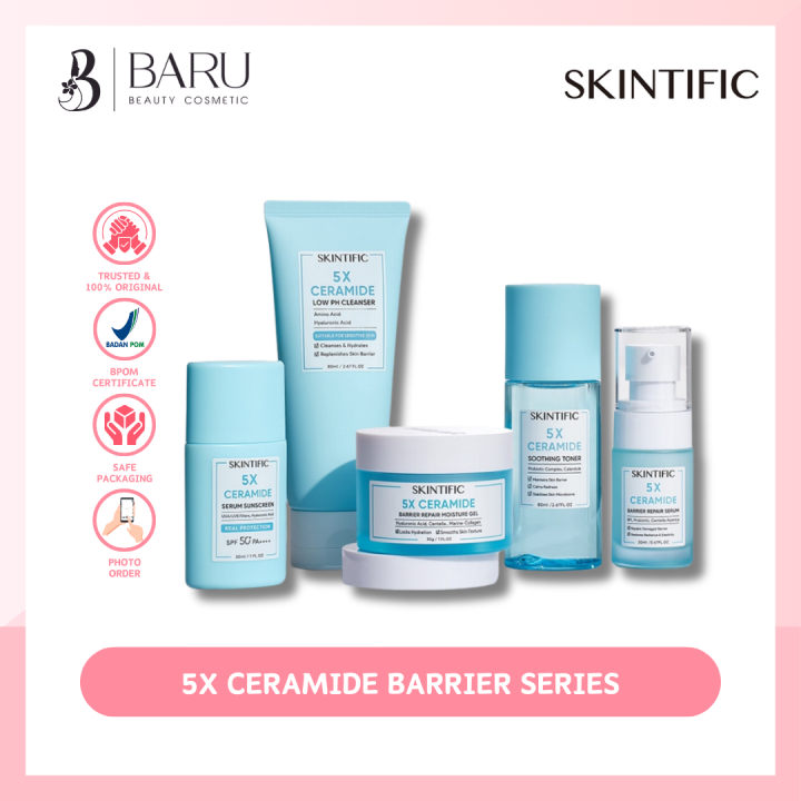 SKINTIFIC 5X Ceramide Barrier Repair Series Perawatan Wajah Moisturizer ...