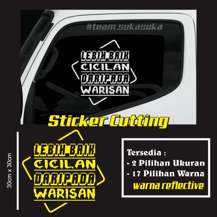 Stiker Cutting Lebih Baik Cicilan Sticker Variasi Kaca/Body Mobil Pick ...