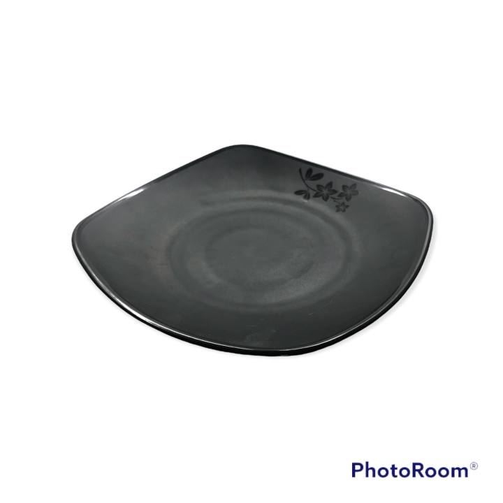 MELAMINE MATTE BLACK SQUARE PLATE | Lazada PH