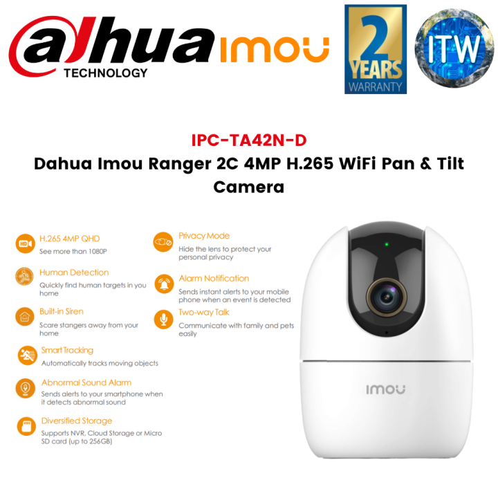 ITW | Dahua Imou Ranger 2C 4MP H.265 WiFi Pan & Tilt Camera | Lazada PH