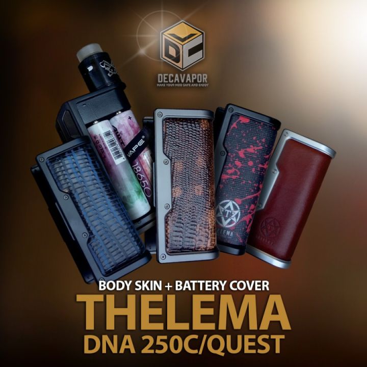 Case Vape BATTERY COVER THELEMA DNA 250C & THELEMA QUEST CUSTOM SKIN ...