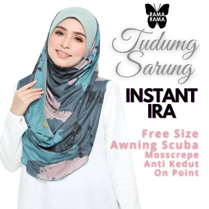 Tudung Sarung Instant Ira Tudung Express Mosscrepe Awning Scuba | Lazada