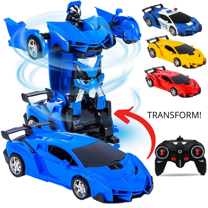 New Police RC Car Transforming Robot Toy for 4-16 Yrs Old Kid Remote ...