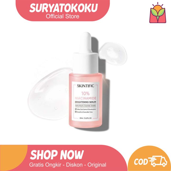 SKINTIFIC - 10% Niacinamide Brightening Serum Whitening Glowing Skin Serum 20ml | Lazada Indonesia