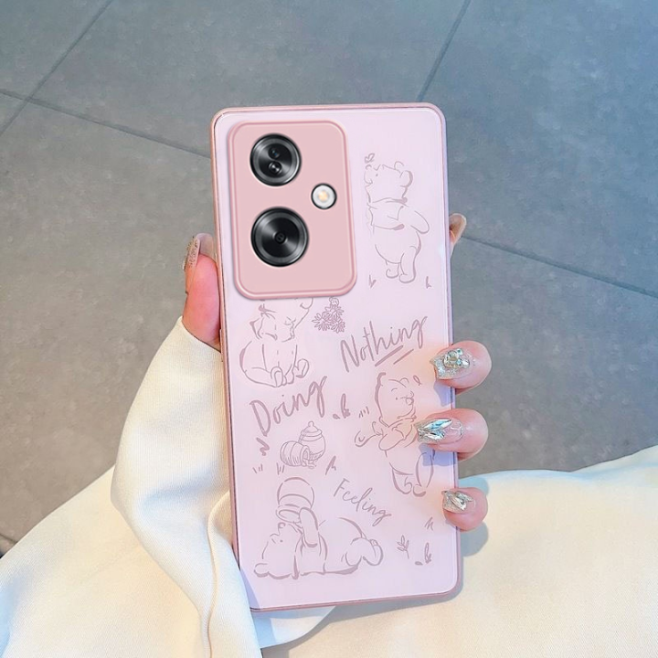 เคส OPPO A79 A98 A78 5G Easter Bunny หรูหราเคสกันกระแทกแก้วเหลวมีเคส ...