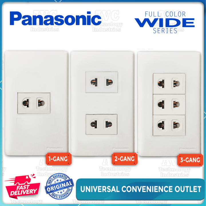 PANASONIC Wide Series Universal Convenience Outlet WEG10919 White 1, 2 ...