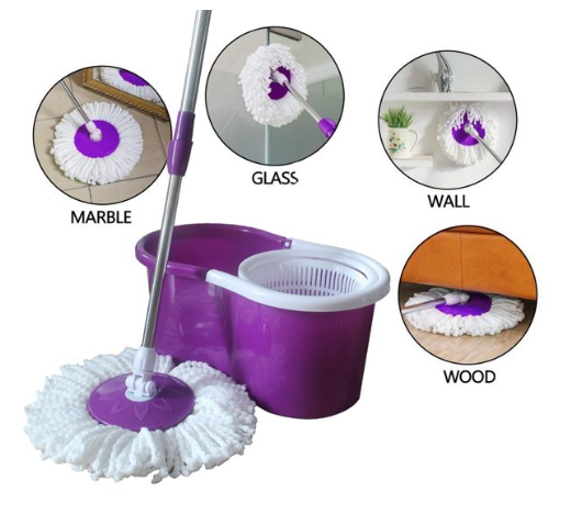 HOME DECOR Spin Mop With Spinner and Bucket Magic Tornado Mop 360 ...