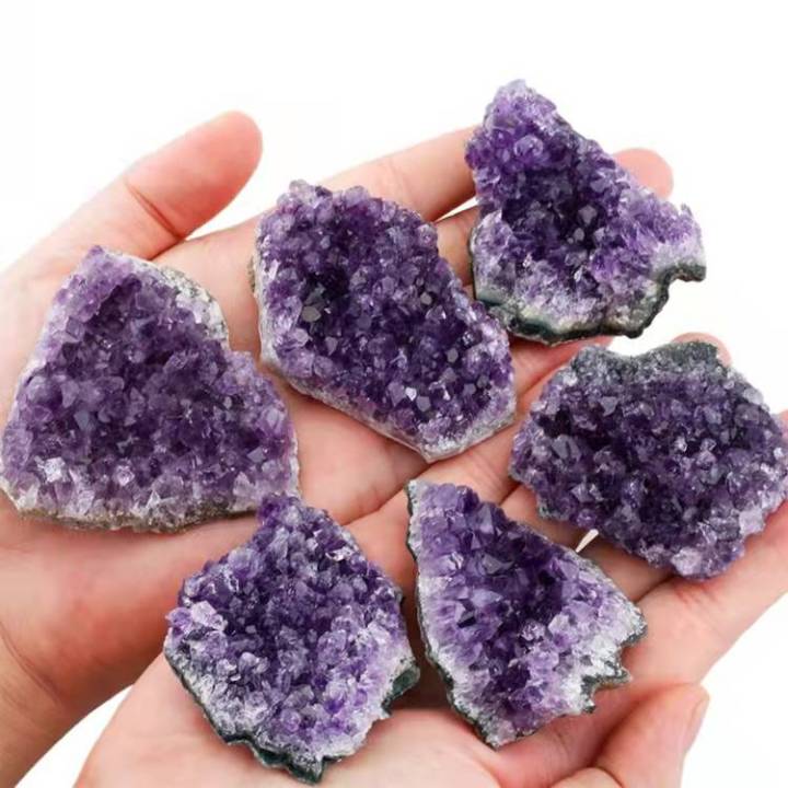 Natural Crystal high quality Amethyst Cluster gemstone good luck charms ...