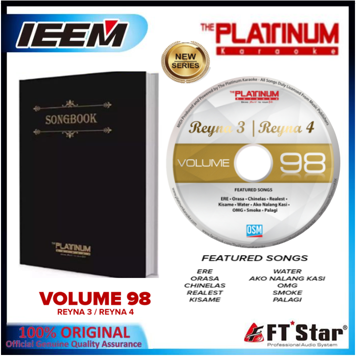 Platinum New Reyna 3 Volume 98 Update CD& songbook 2024 | Lazada PH