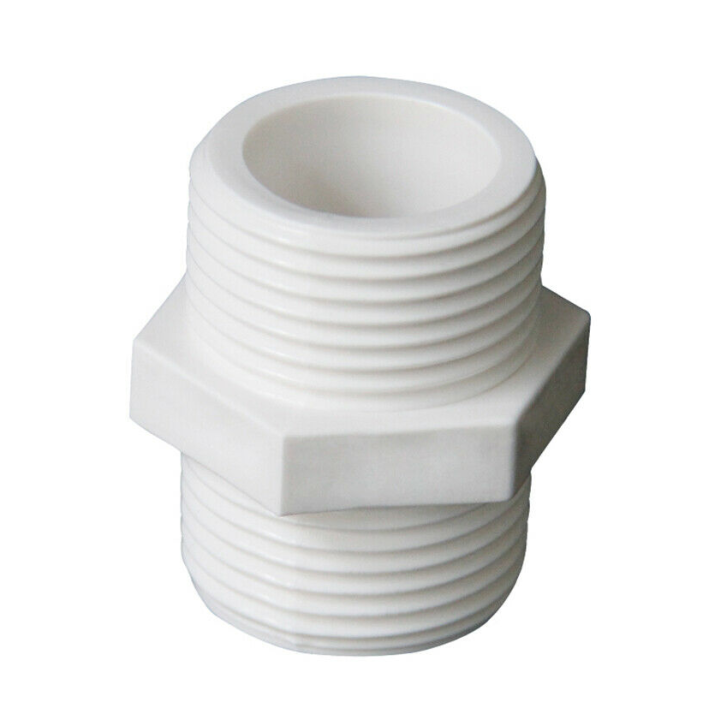 PVC Threaded Connector Equal Nipples Fitting Adapter Coupler BSP Male 1 ...
