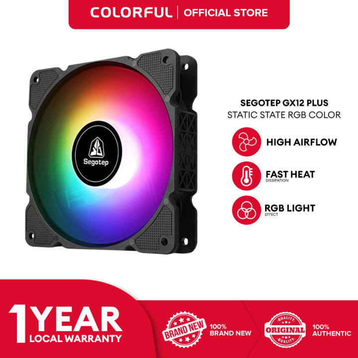Segotep GX-12 PLUS Static State Color RGB 12cm Cooling Fans (Controller ...