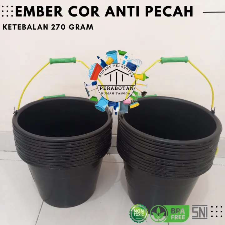 Ember Plastik Hitam UK 18 | Ember Hitam Anti Pecah | Ember Murah SNI ...