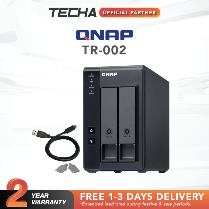 QNAP TR-002 | USB Type-C | Hardware RAID | 2-Bay Direct Attached ...