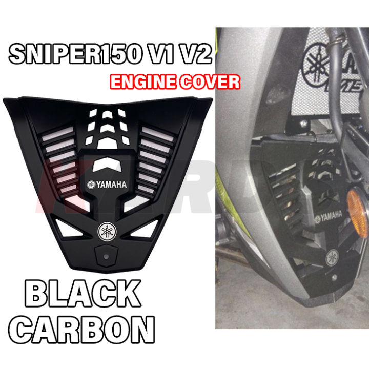 Sniper 150 Engine Cover / Radiator Cover Carbon Black With YAMAHA Logo ...