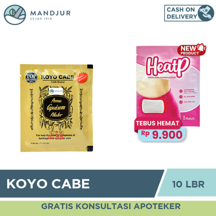 Koyo Cabe Sachet Isi 10 Lembar - Koyo Pereda Nyeri Otot dan Sendi ...