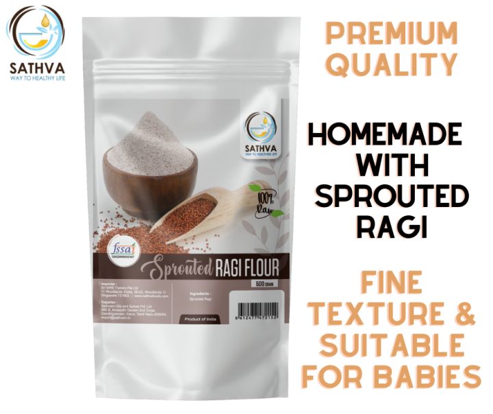 Sathva Sprouted Ragi Flour/Finger Millet Flour 500g | Lazada Singapore