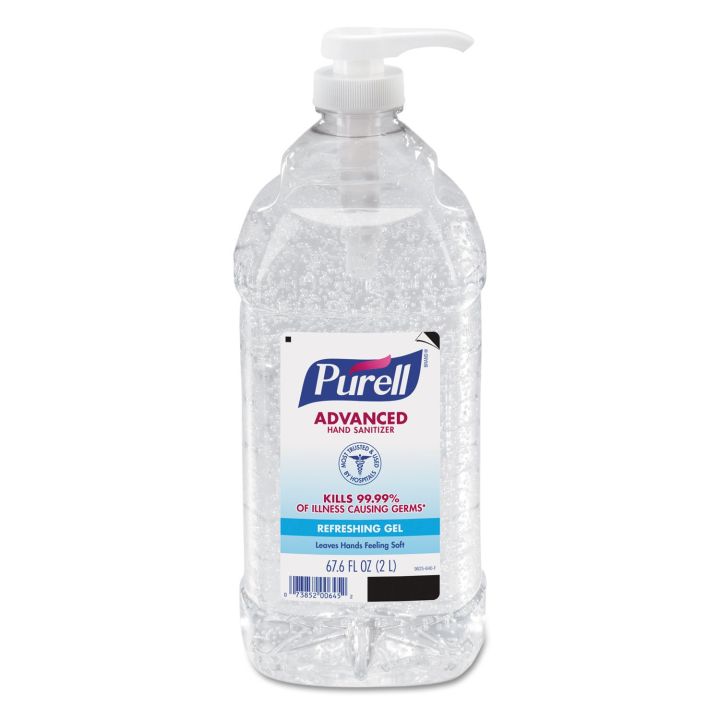 Purell Advanced Hand Sanitizer Refreshing Gel, Clean Scent, 2-Liter ...