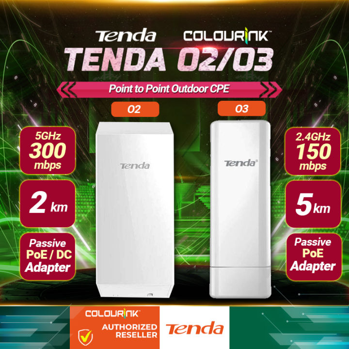 Tenda O3 5KM Outdoor PoE Access Point Repeater Router Wi-Fi Bridge ...