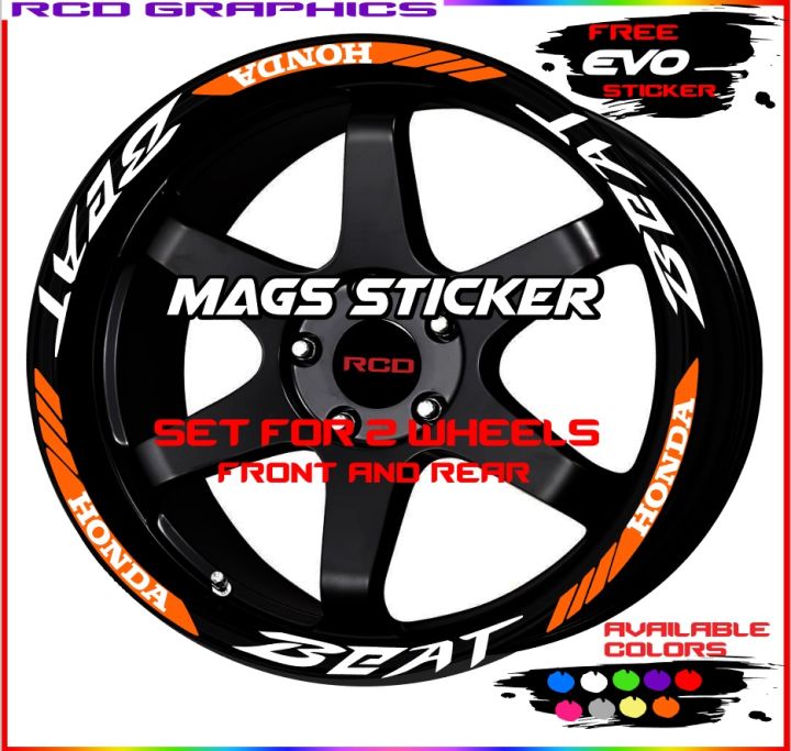 Honda Beat Fi mags sticker fit to all version Good for 2 wheels dsgn4 ...