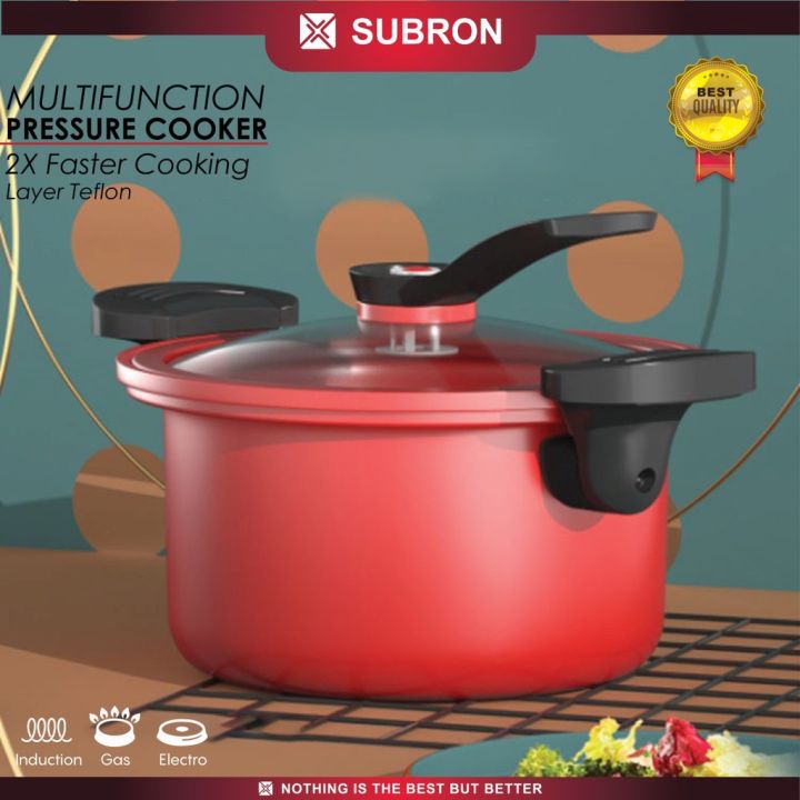 SUBRON Panci Presto Teflon Pressure Cooker Pot Totipotent 3.5 Liter Non ...