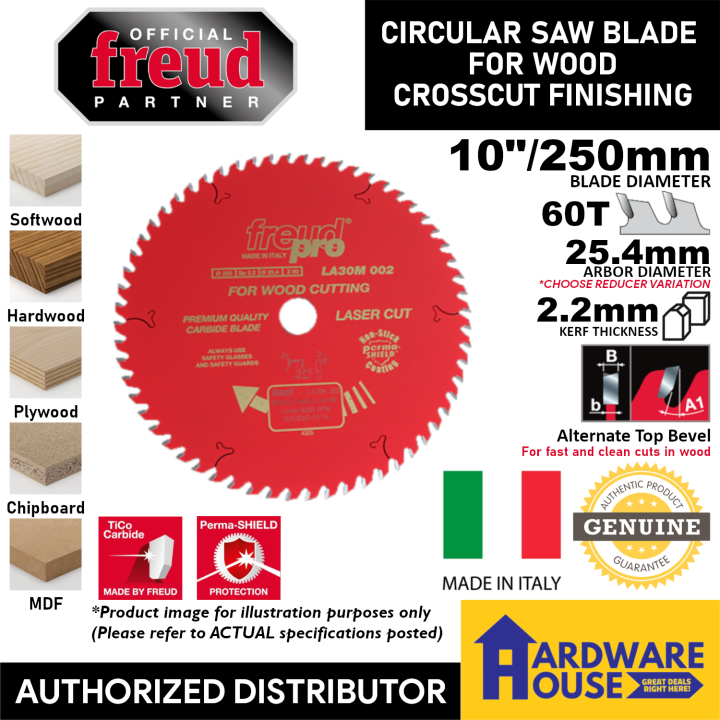 Original Freud 10 60t Carbide Saw Blade Tct For Solid Wood Plywood